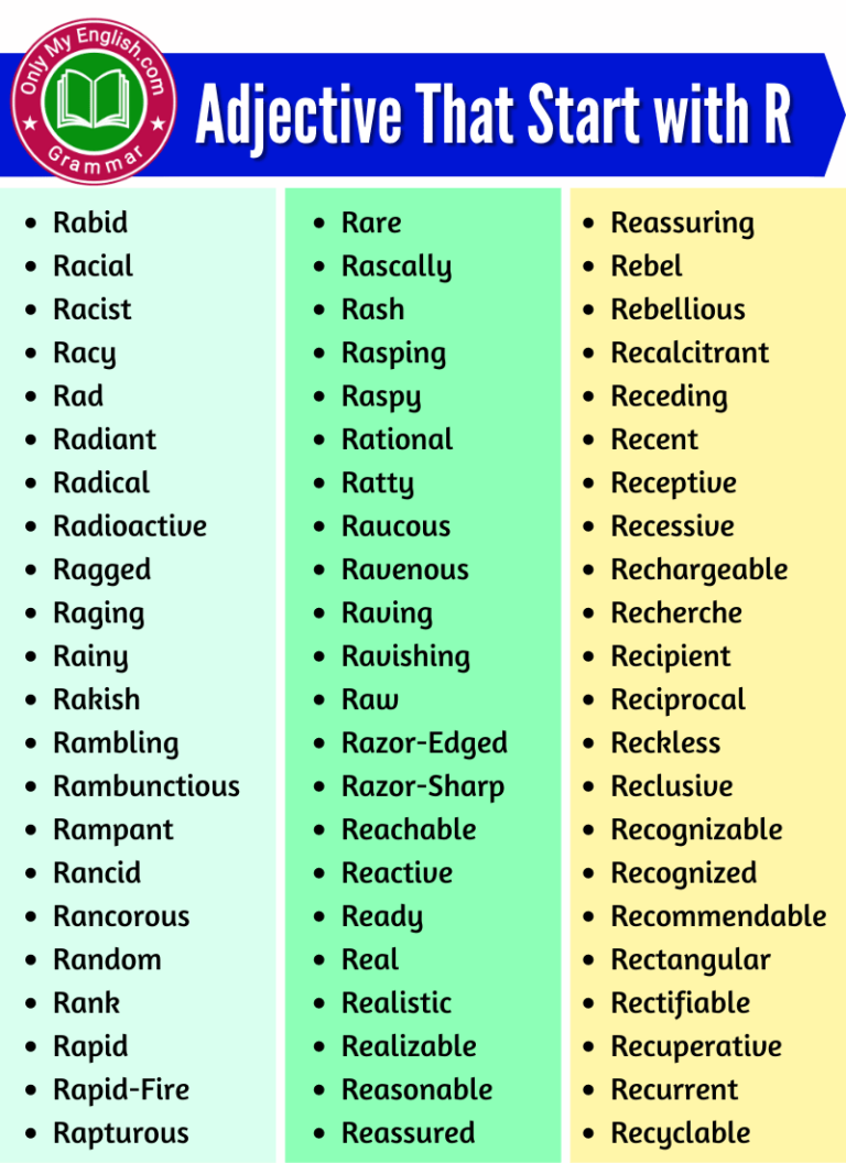 245 Adjective That Start With R » Onlymyenglish.com