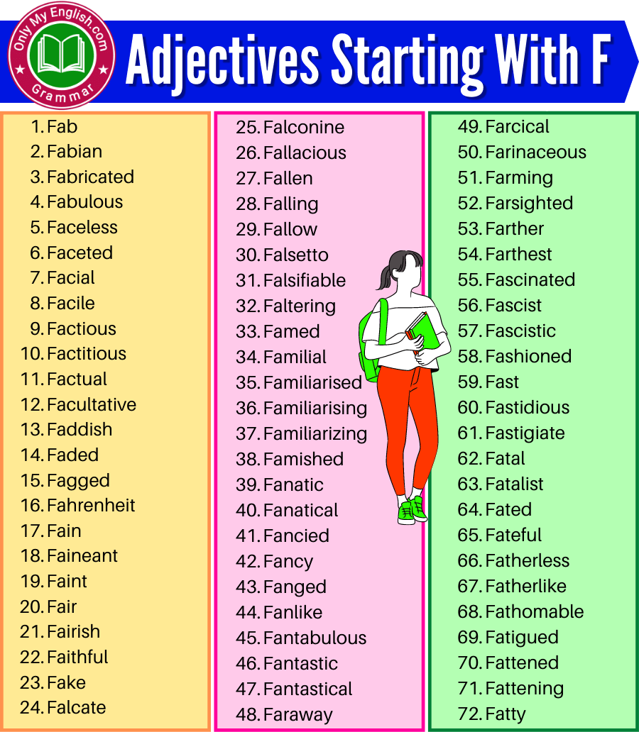 Adjectives That Start With F » Onlymyenglish.com