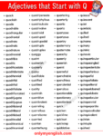 Adjectives that Start with Q » Onlymyenglish.com