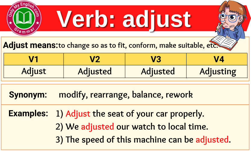 Adjust Verb Forms Past Tense Past Participle V1V2V3 Adjust Verb Forms Past Tense Past Participle V1V2V3