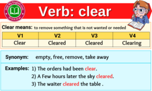 Clear Verb Forms - Past Tense, Past Participle & V1V2V3 » Onlymyenglish.com