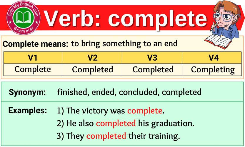 Complete Verb Forms Past Tense Past Participle V1V2V3