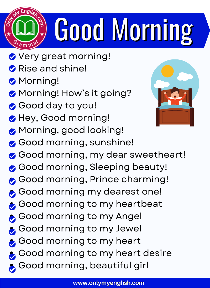 43+ Different Ways to Say Good Morning » Onlymyenglish.com