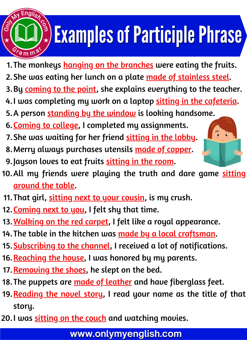 20 Examples of Participle Phrase » Onlymyenglish.com