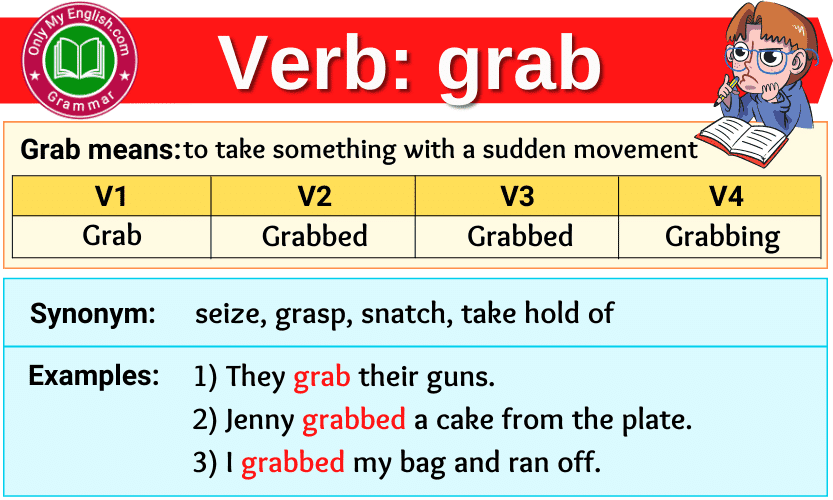 Grab Verb Forms Past Tense Past Participle V1V2V3 Onlymyenglish Grab Verb Forms Past Tense Past Participle V1V2V3 Onlymyenglish