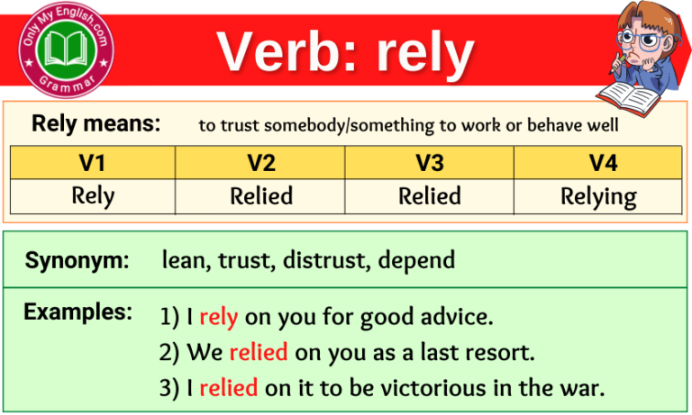 Rely Verb Forms - Past Tense, Past Participle & V1V2V3 » Onlymyenglish.com