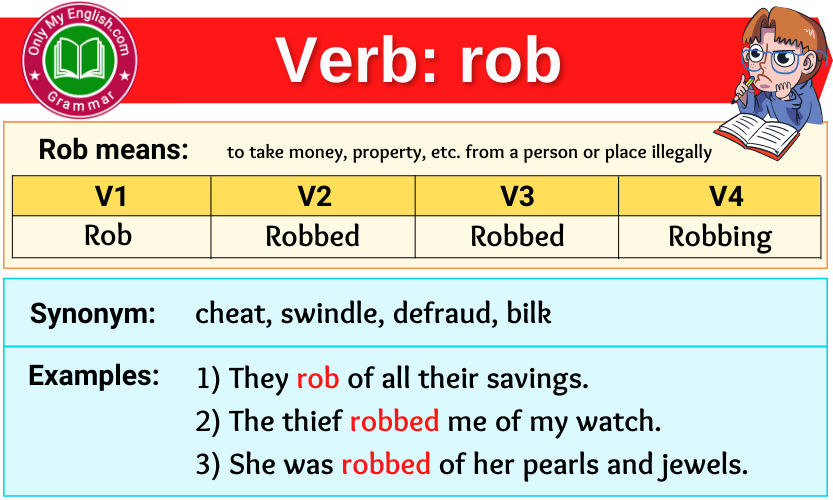 Rob Verb Forms Past Tense Past Participle V1V2V3 Onlymyenglish Rob Verb Forms Past Tense Past Participle V1V2V3 Onlymyenglish