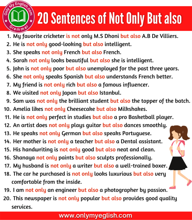 Not only but also Sentence Examples » Onlymyenglish.com