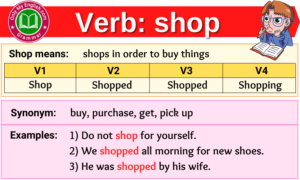 Shine Verb Forms - Past Tense, Past Participle & V1V2V3