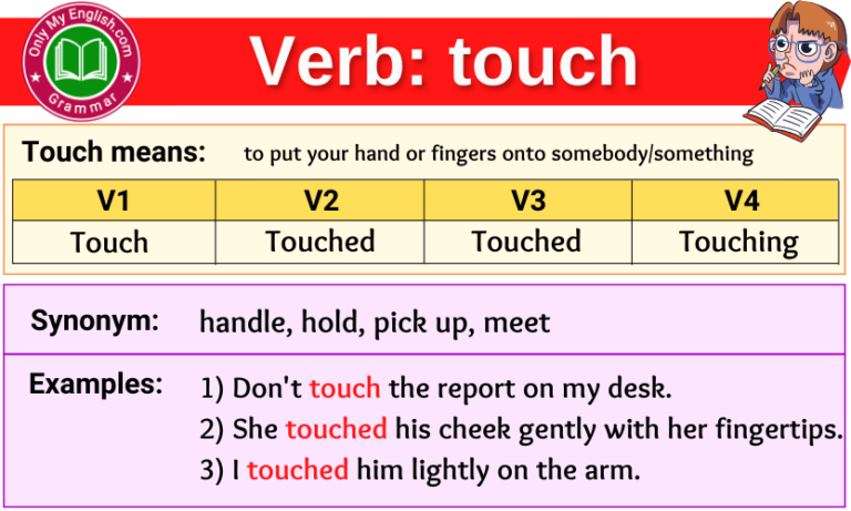 Touch Verb Forms - Past Tense, Past Participle & V1V2V3