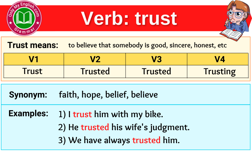Trust Verb Forms Past Tense Past Participle V1V2V3 Onlymyenglish Trust Verb Forms Past Tense Past Participle V1V2V3 Onlymyenglish
