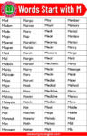 300+ Words That Start with M| Words Starting with M